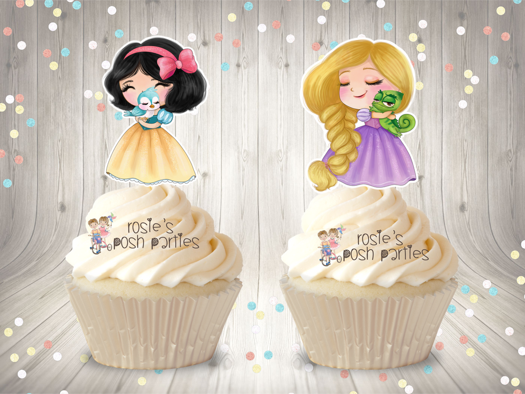 Classic Disney Princess Birthday or Baby Shower Theme Cupcake Toppers