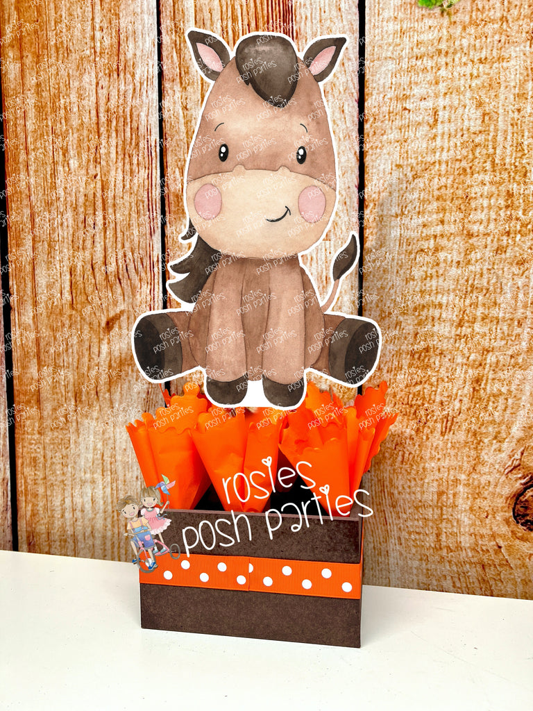 Farm birthday baby shower theme centerpiece decoration