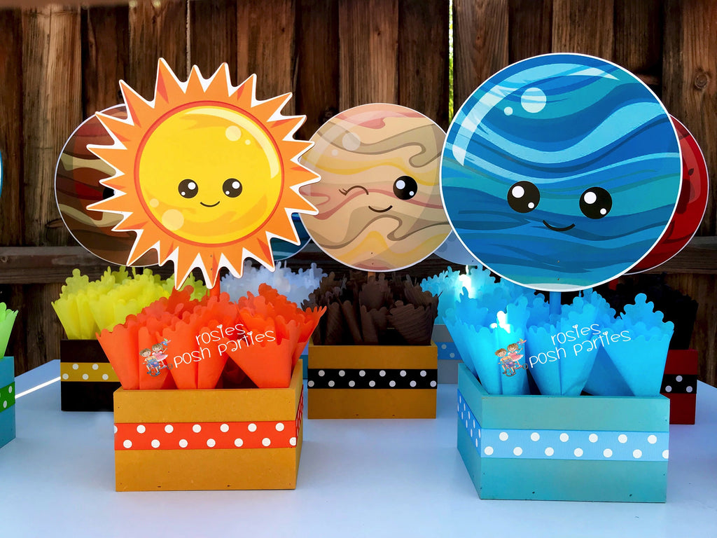 Solar System Blast Off Theme Centerpiece Decoration